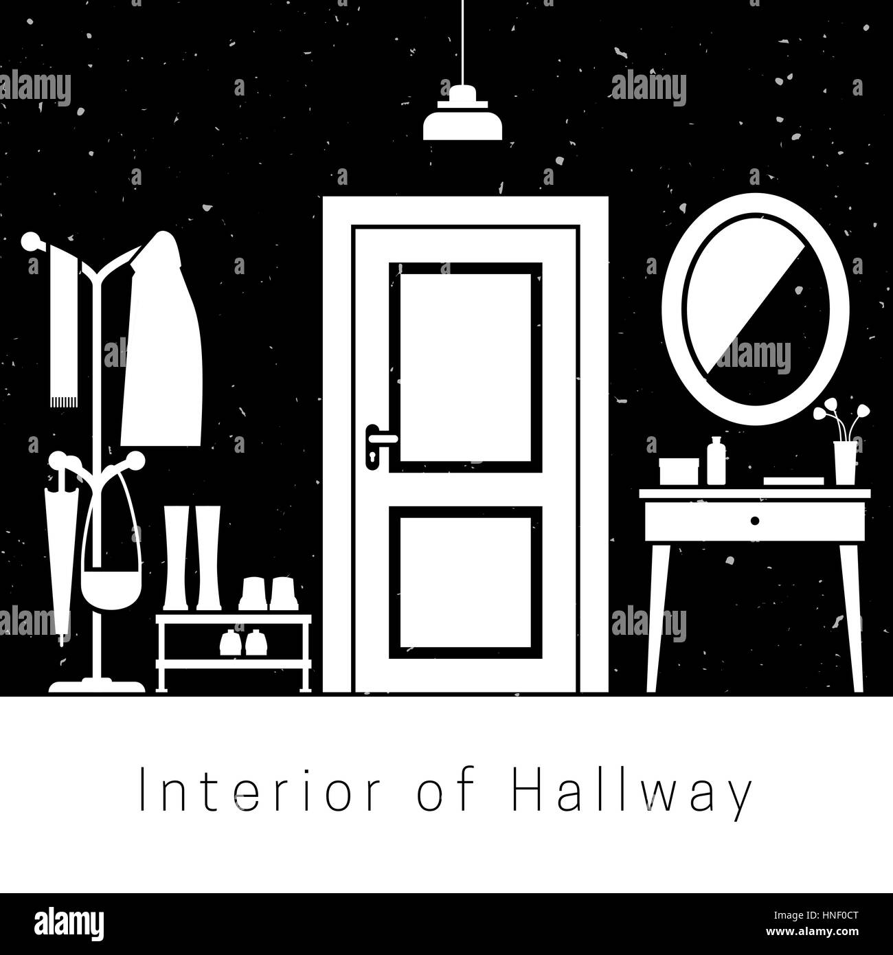 Interior design modern hall Stock Vector Images - Alamy