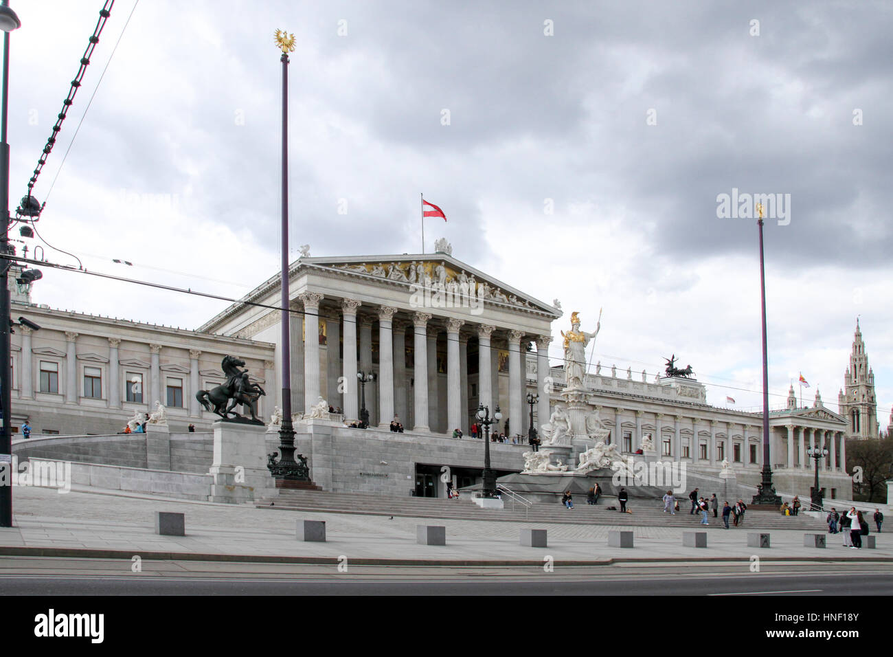 Austrian Parliament Building with dramatic sky Stock Photo - Alamy