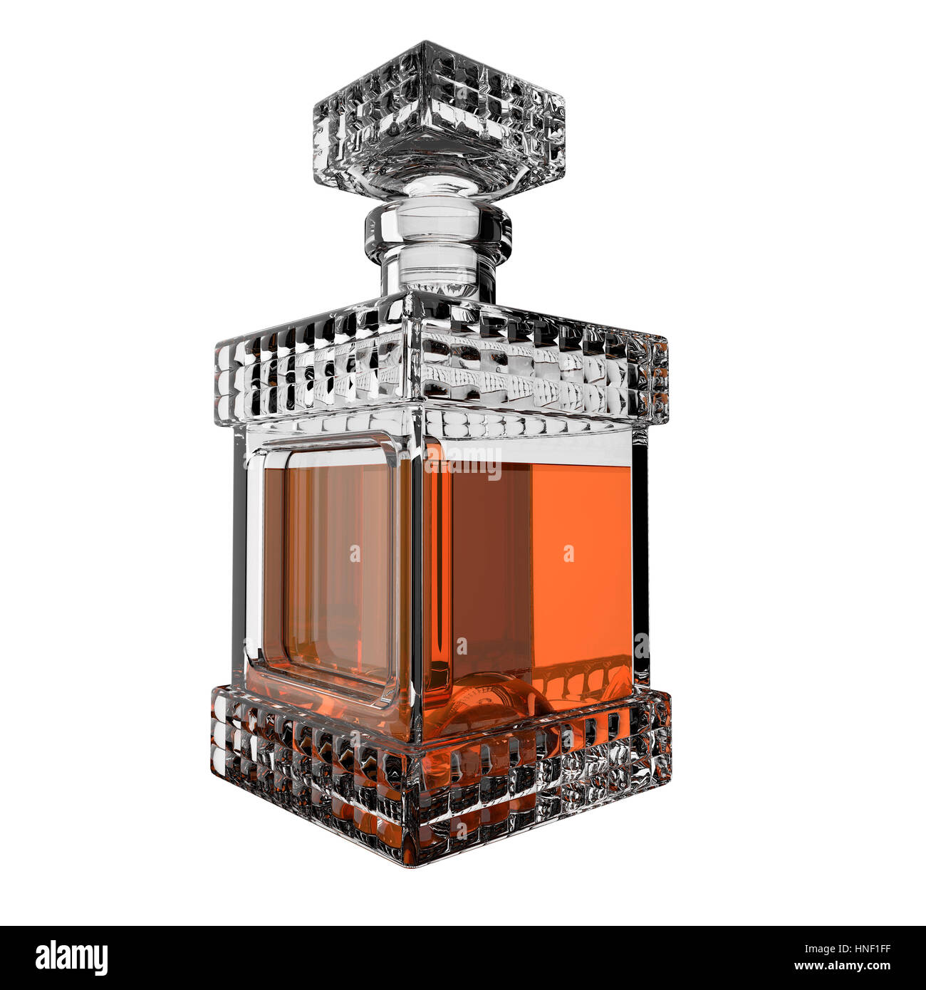 Decanter with whiskey.3D render Stock Photo - Alamy