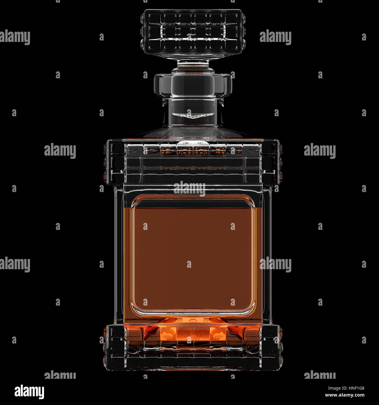 Decanter with whiskey.3D render Stock Photo - Alamy