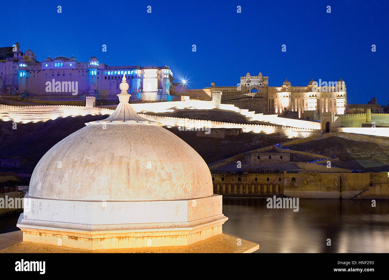 Amber fort night india hi-res stock photography and images - Alamy