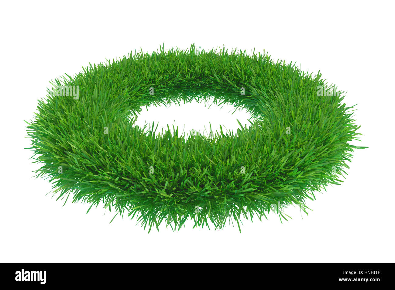 green grass circle piece Stock Photo - Alamy