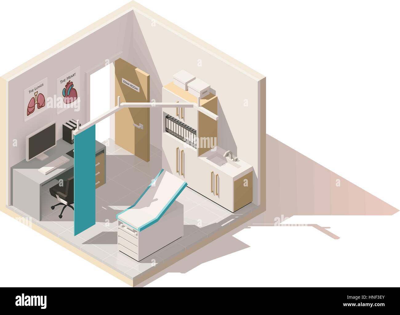 Vector isometric low poly doctors office icon Stock Vector Image & Art ...