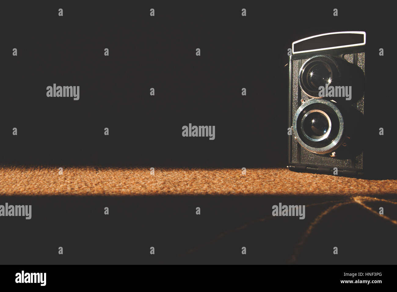 Old retro vintage camera photography dark background. Obsolete ...