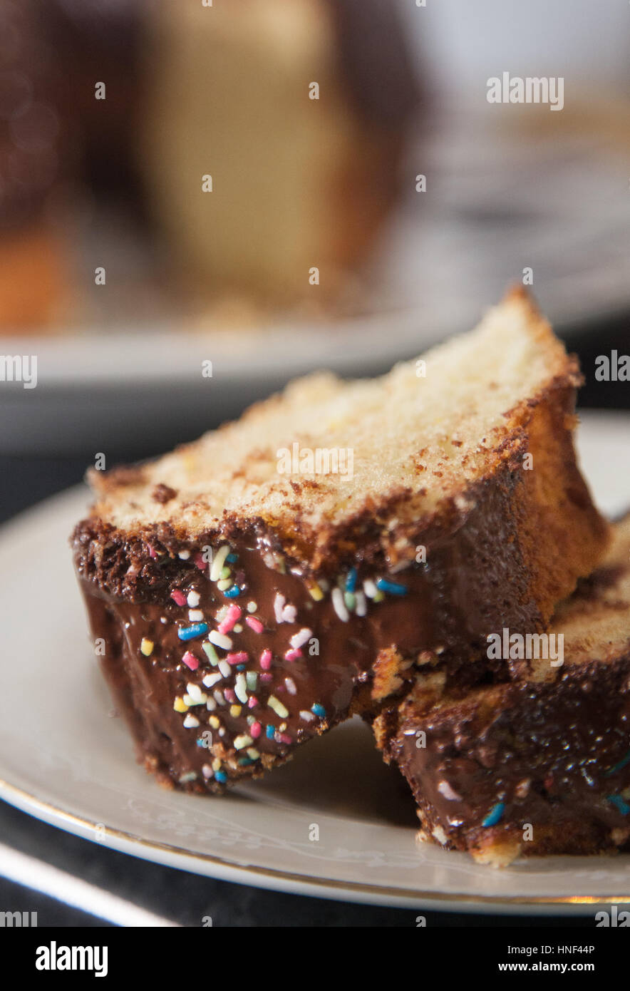 Extreme close up of cake slices with daylight Stock Photo - Alamy