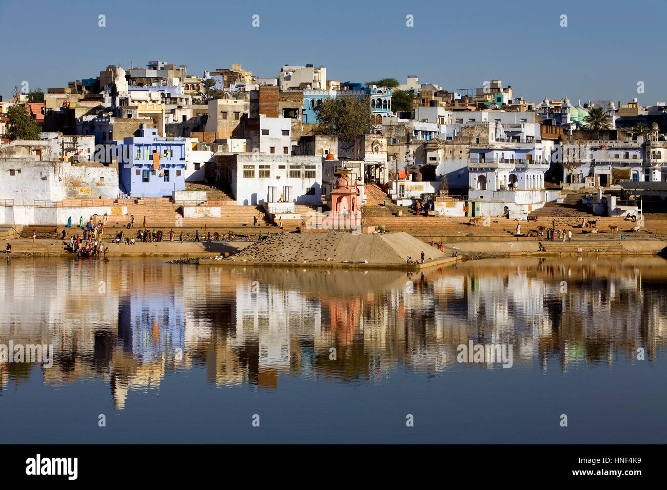 Ghat, ghats, townscape, cityscape, ghat, The holy lake and the village ...