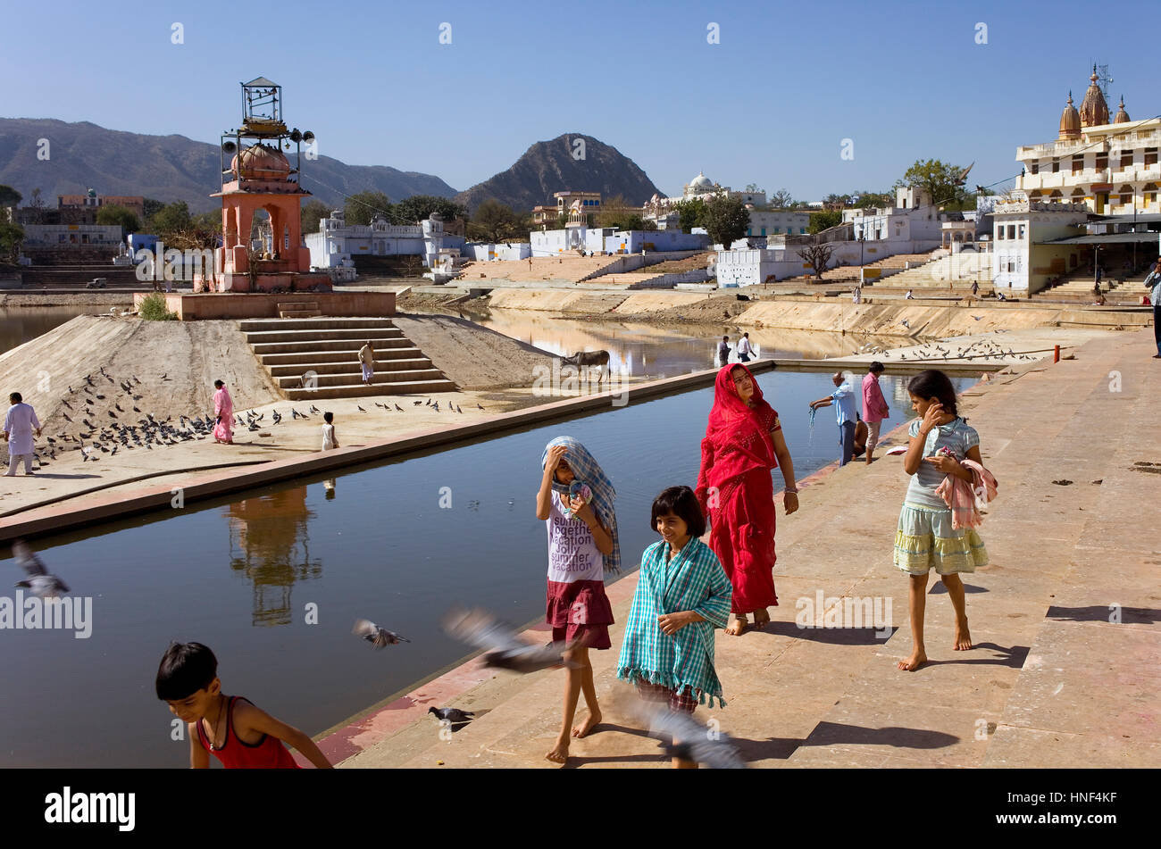 townscape, cityscape, ghat, Ghats, holy lake,pushkar, Rajasthan, india ...