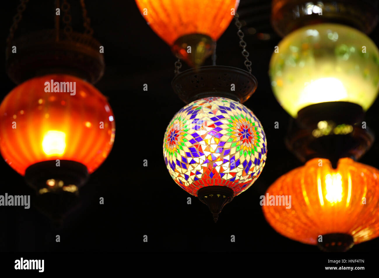Bright red traditional Chinese lanterns, Thailand, South East Asia ...