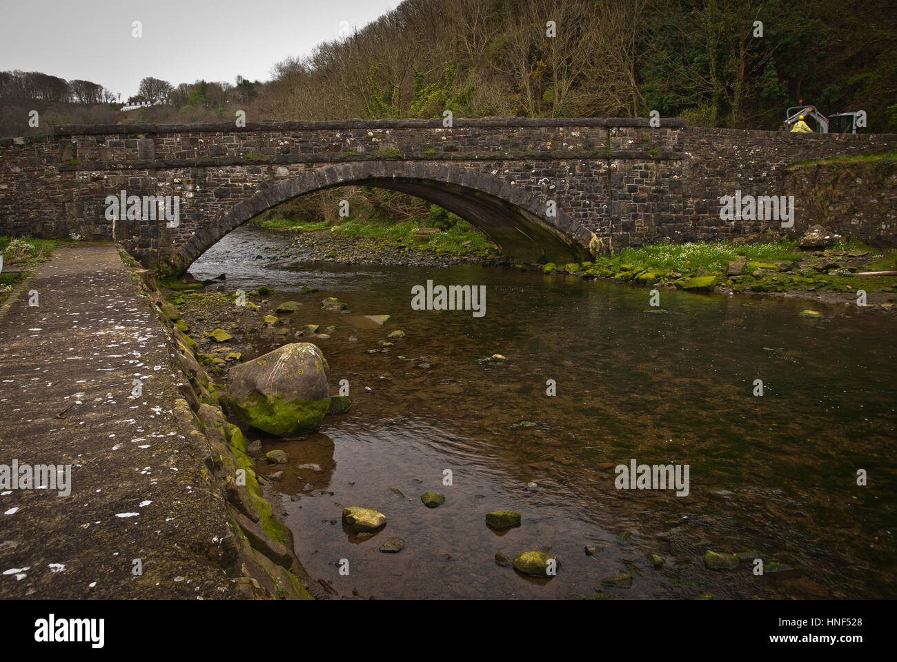 Last Bridge at Fishguard Stock Photo - Alamy