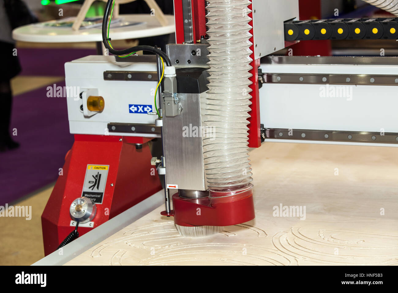 Wood milling machine Stock Photo - Alamy