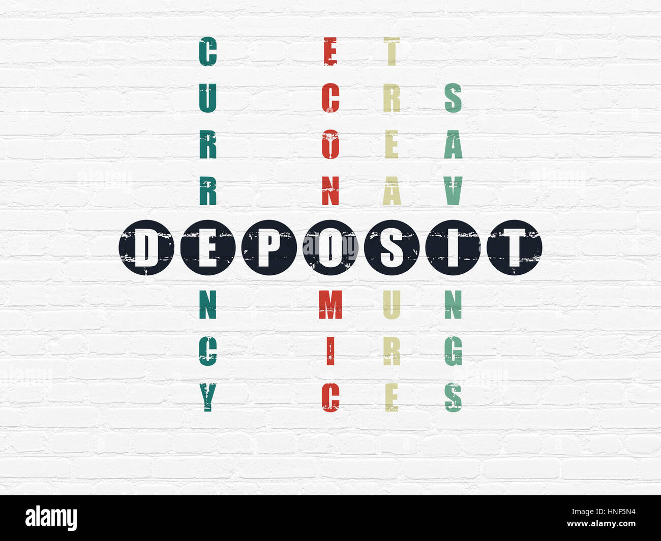 Money concept: Painted black word Deposit in solving Crossword Puzzle ...