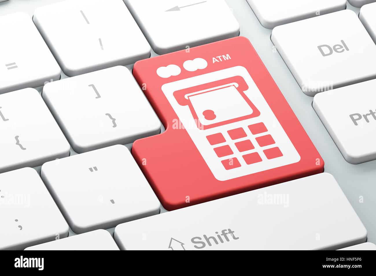 Money concept: Enter button with ATM Machine on computer keyboard ...