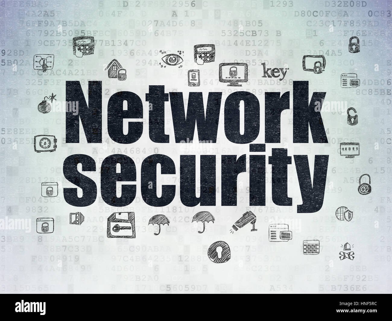 Safety concept: Painted black text Network Security on Digital Data ...