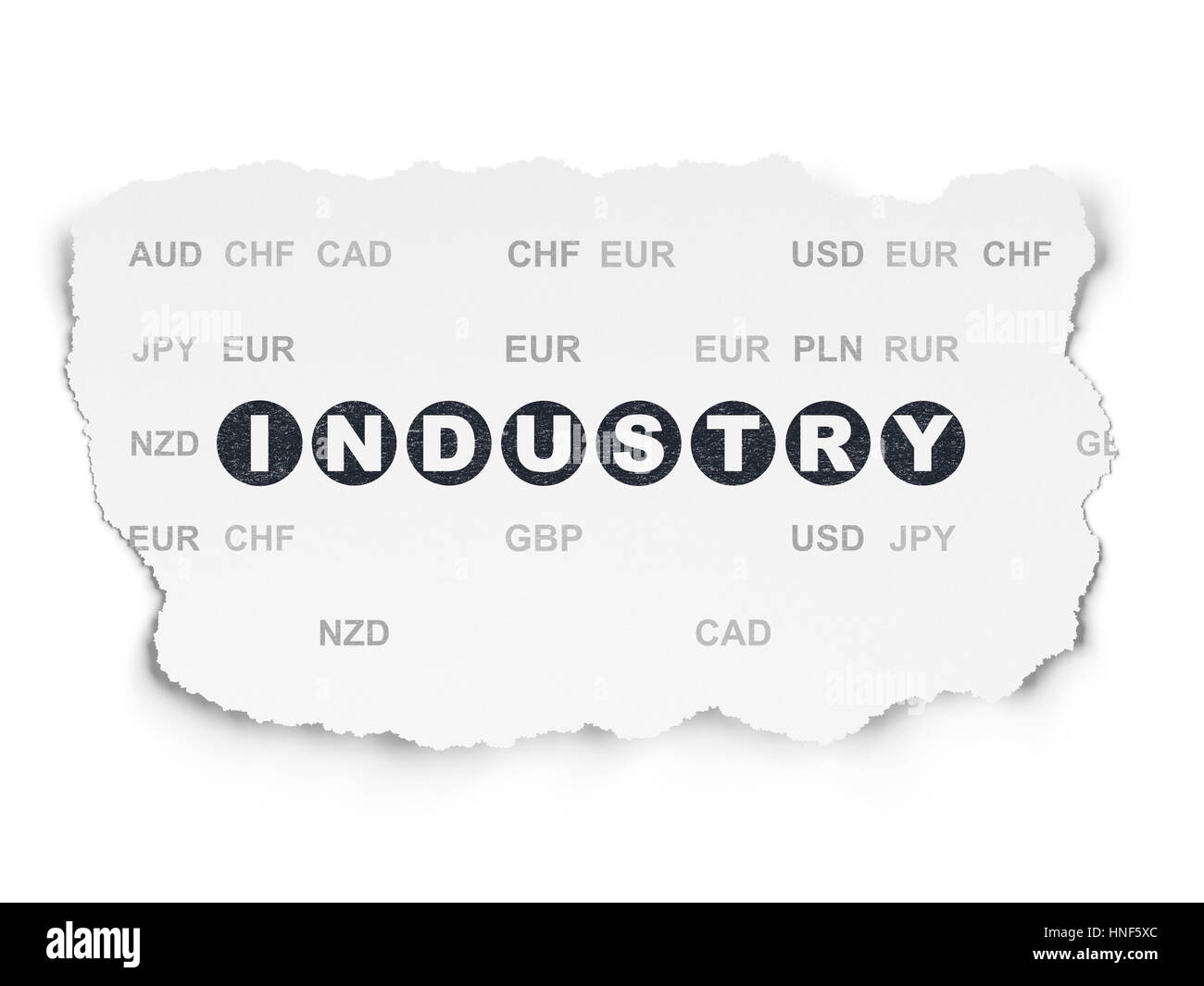 Finance concept: Painted black text Industry on Torn Paper background ...