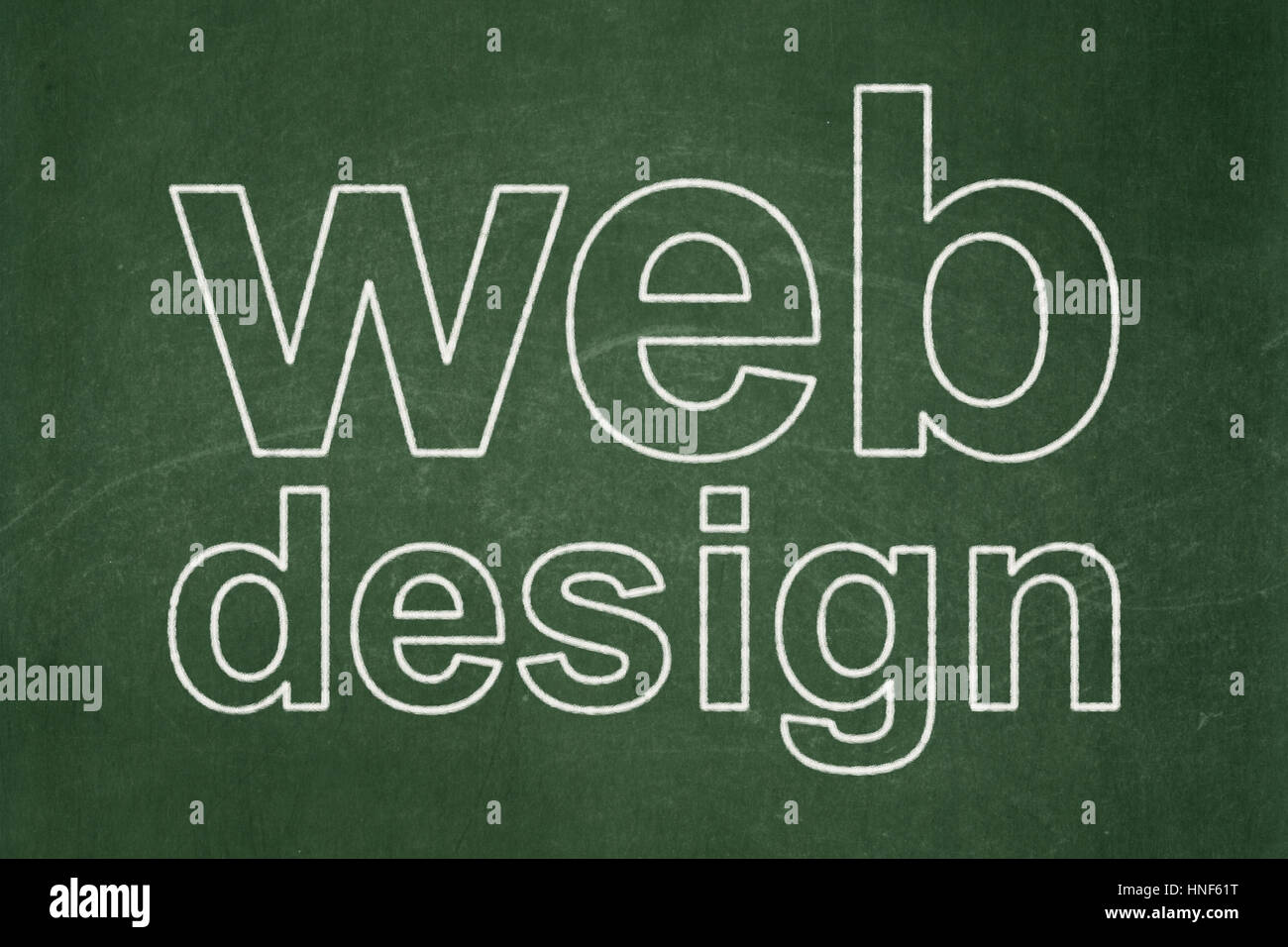Web design concept: text Web Design on Green chalkboard background ...