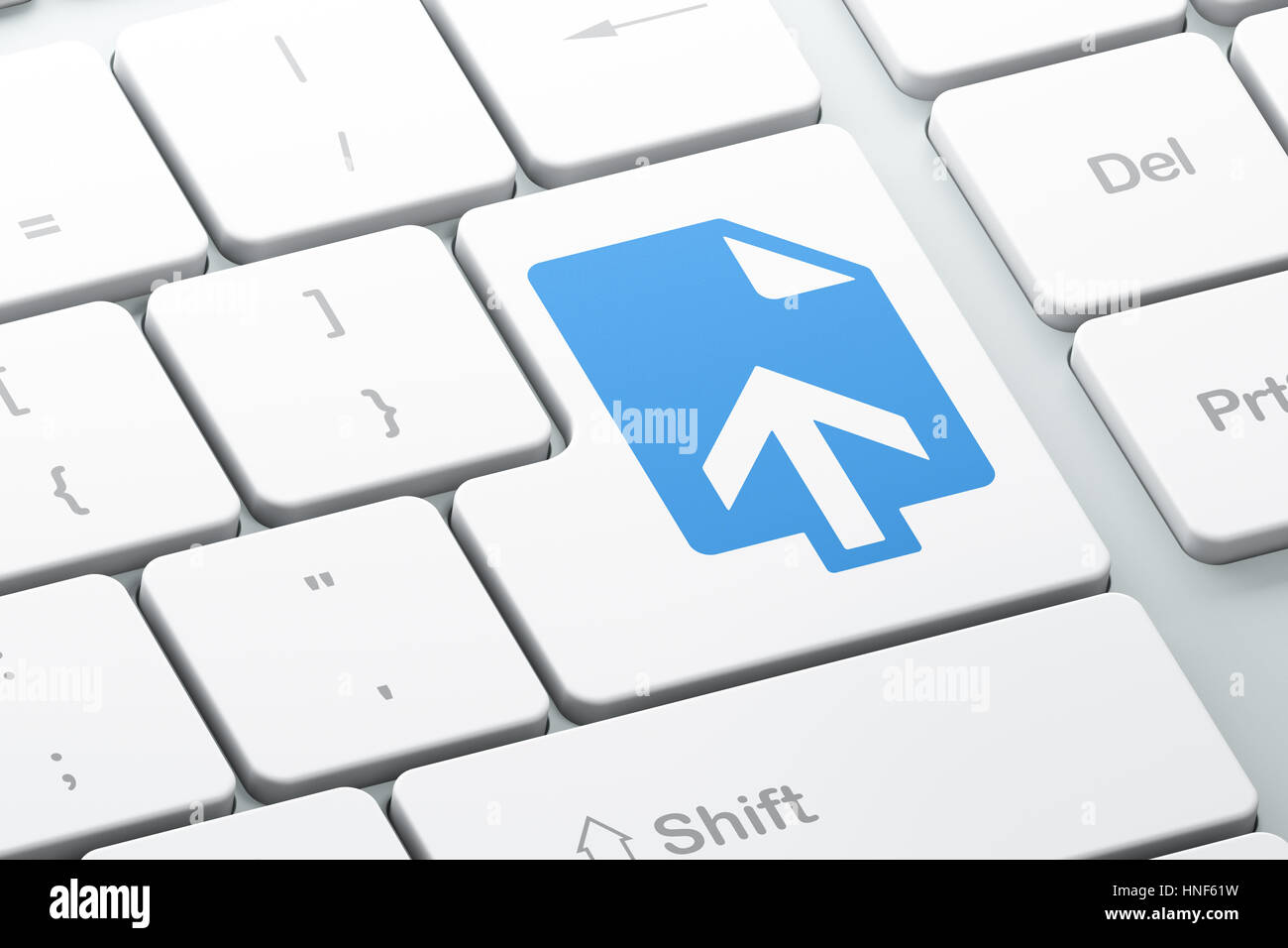 Web development concept: Enter button with Upload on computer keyboard ...