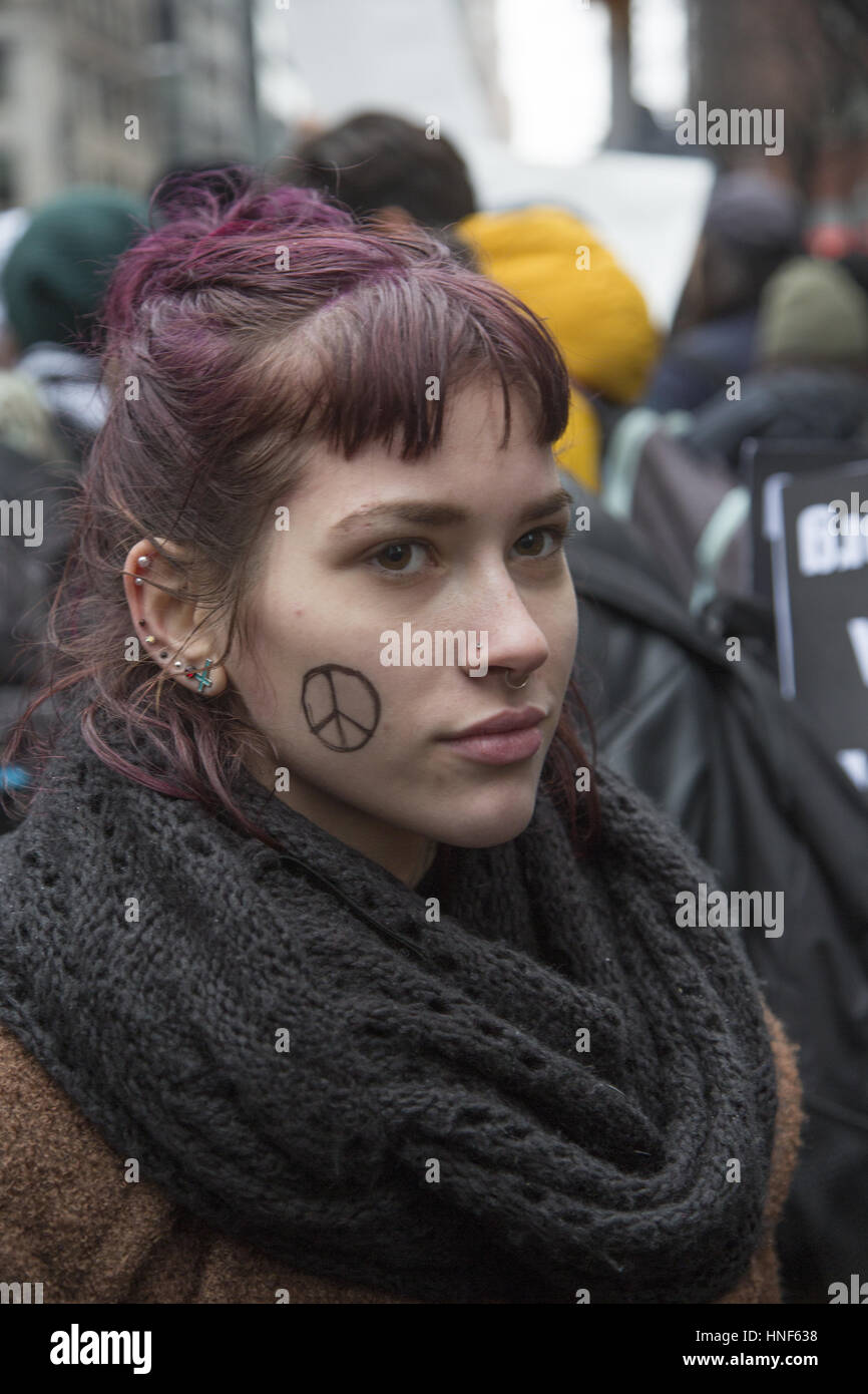 College students walk out to demonstrate and march against Trump ...