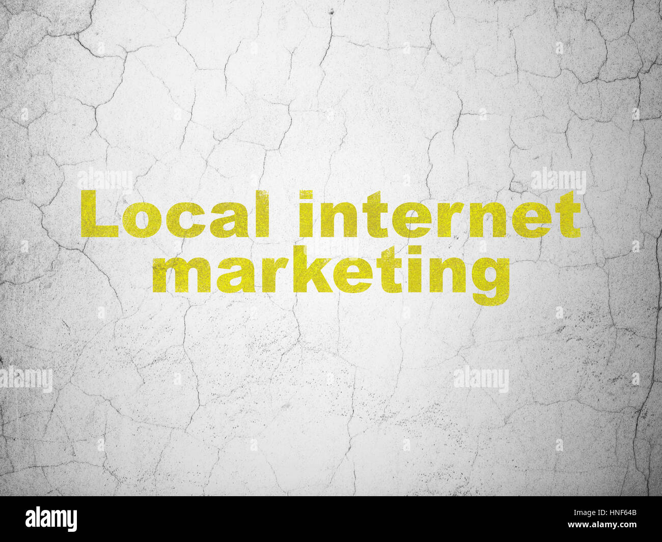 Advertising concept: Yellow Local Internet Marketing on textured ...