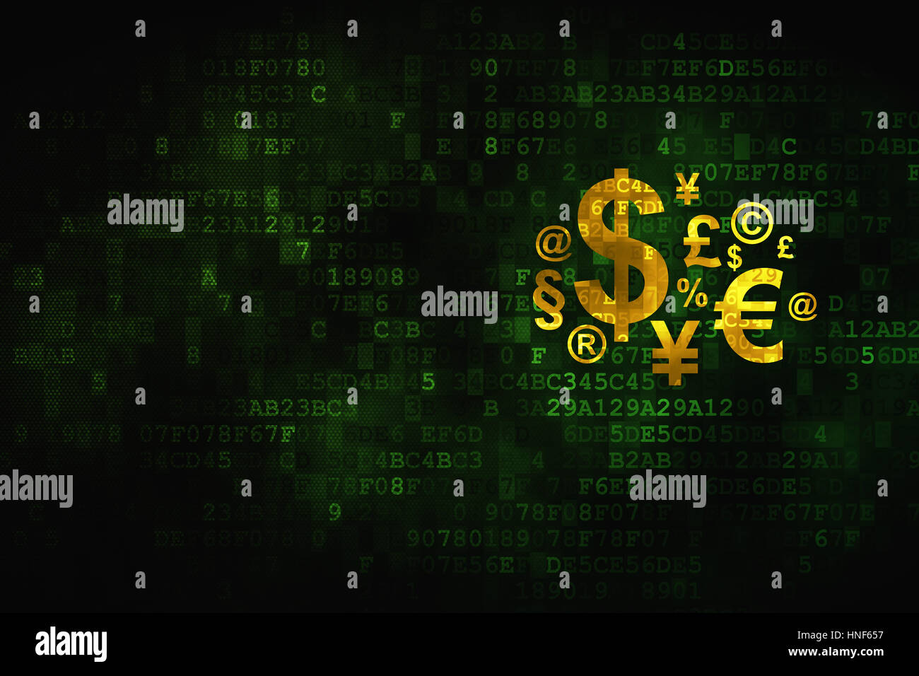 Advertising concept: pixelated Finance Symbol icon on digital ...