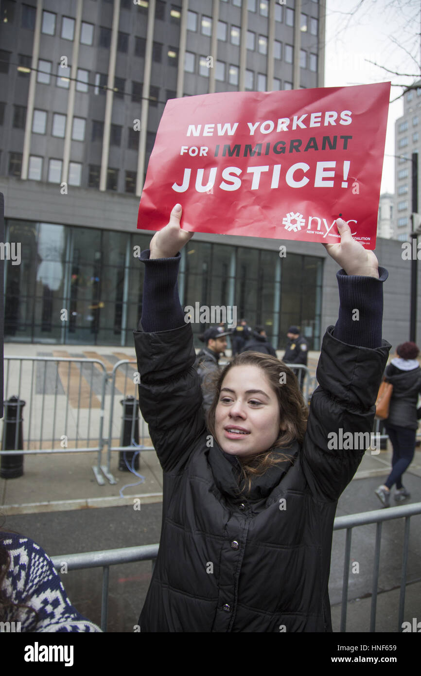 Sign against trump immigration policies hi-res stock photography and ...