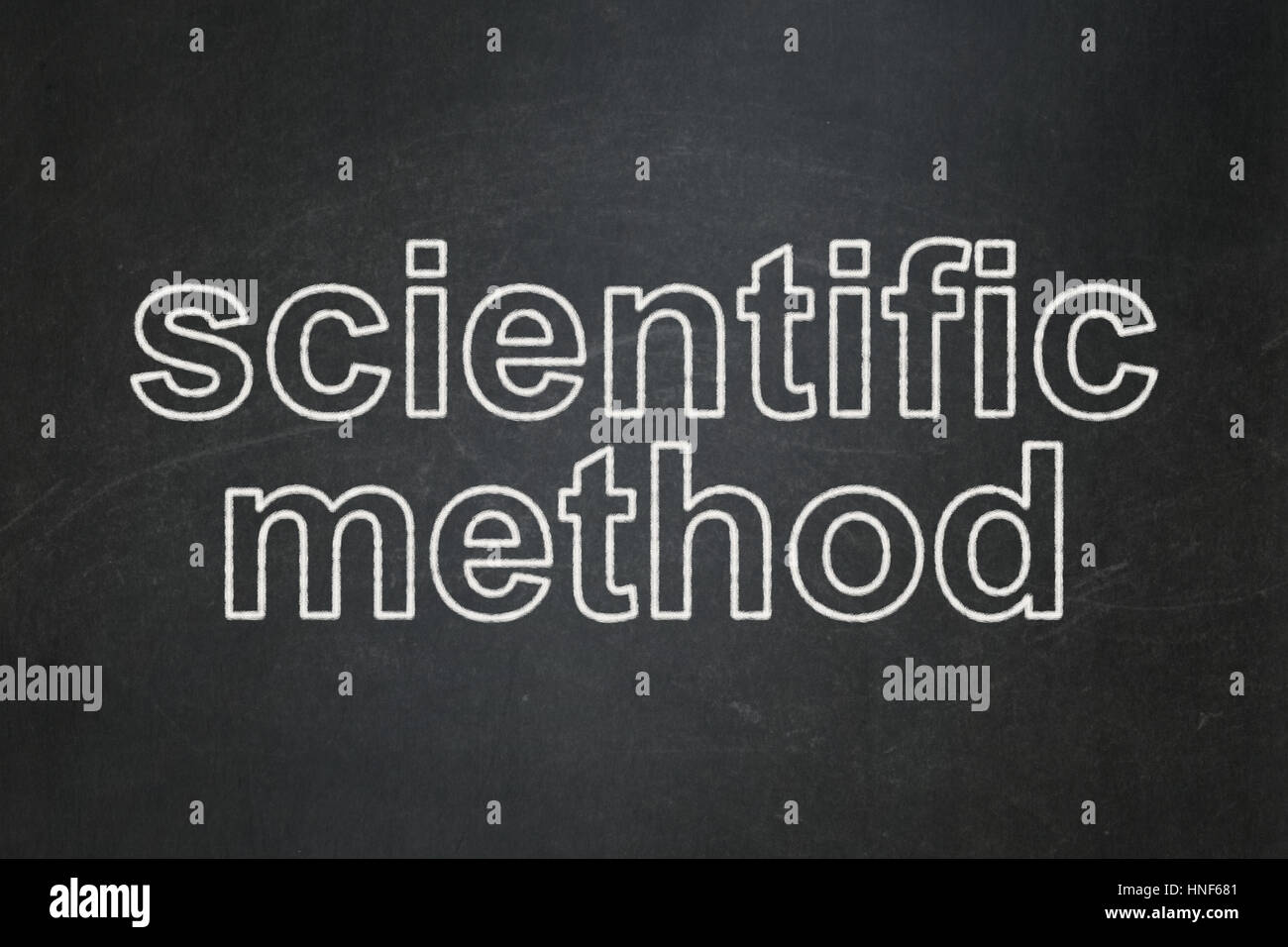 Science concept: text Scientific Method on Black chalkboard background ...
