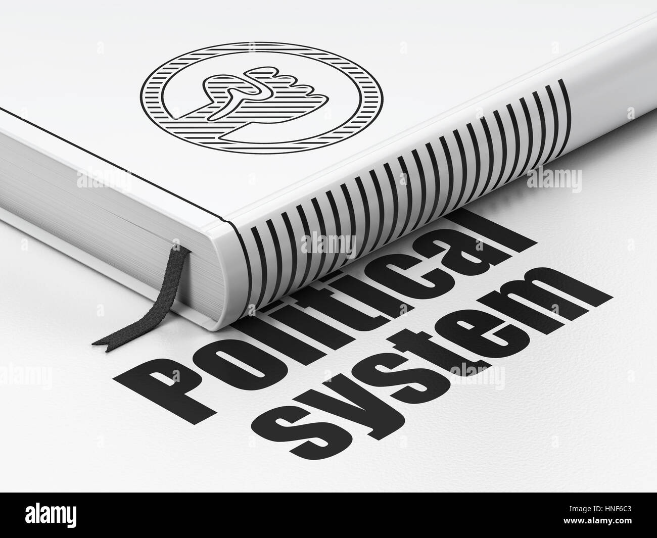 Politics concept: closed book with Black Uprising icon and text ...