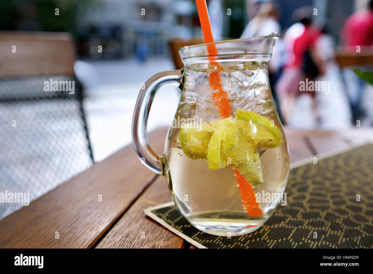 Traditional Czech fruit lemonade in glass carafe Stock Photo - Alamy