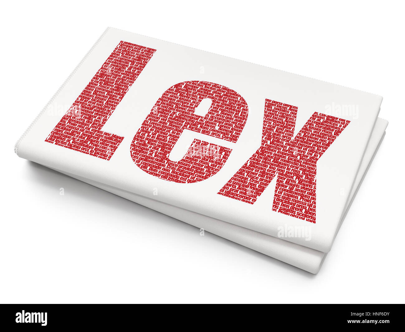 Law concept: Pixelated red text Lex on Blank Newspaper background, 3D ...