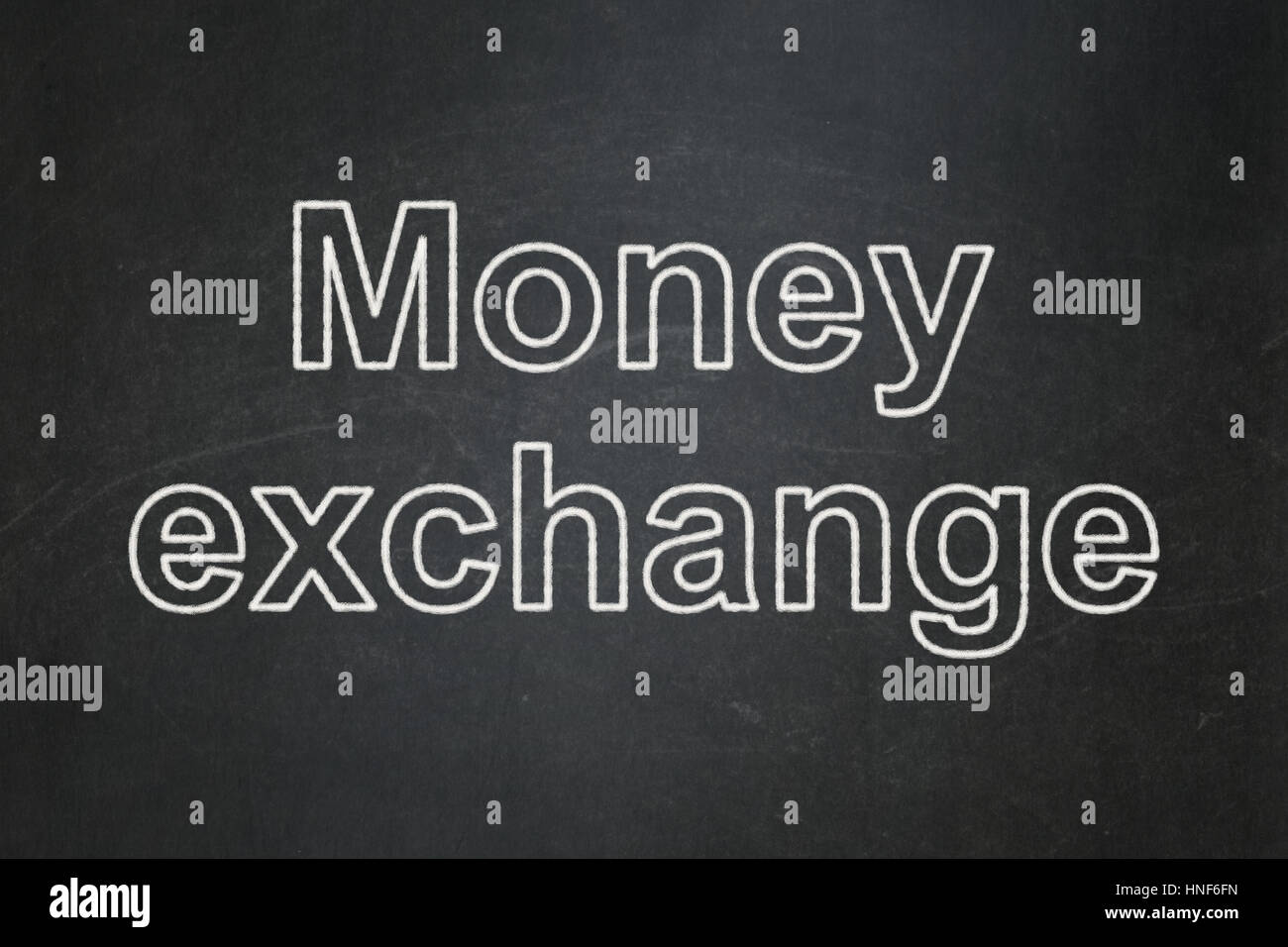 Currency concept: text Money Exchange on Black chalkboard background ...