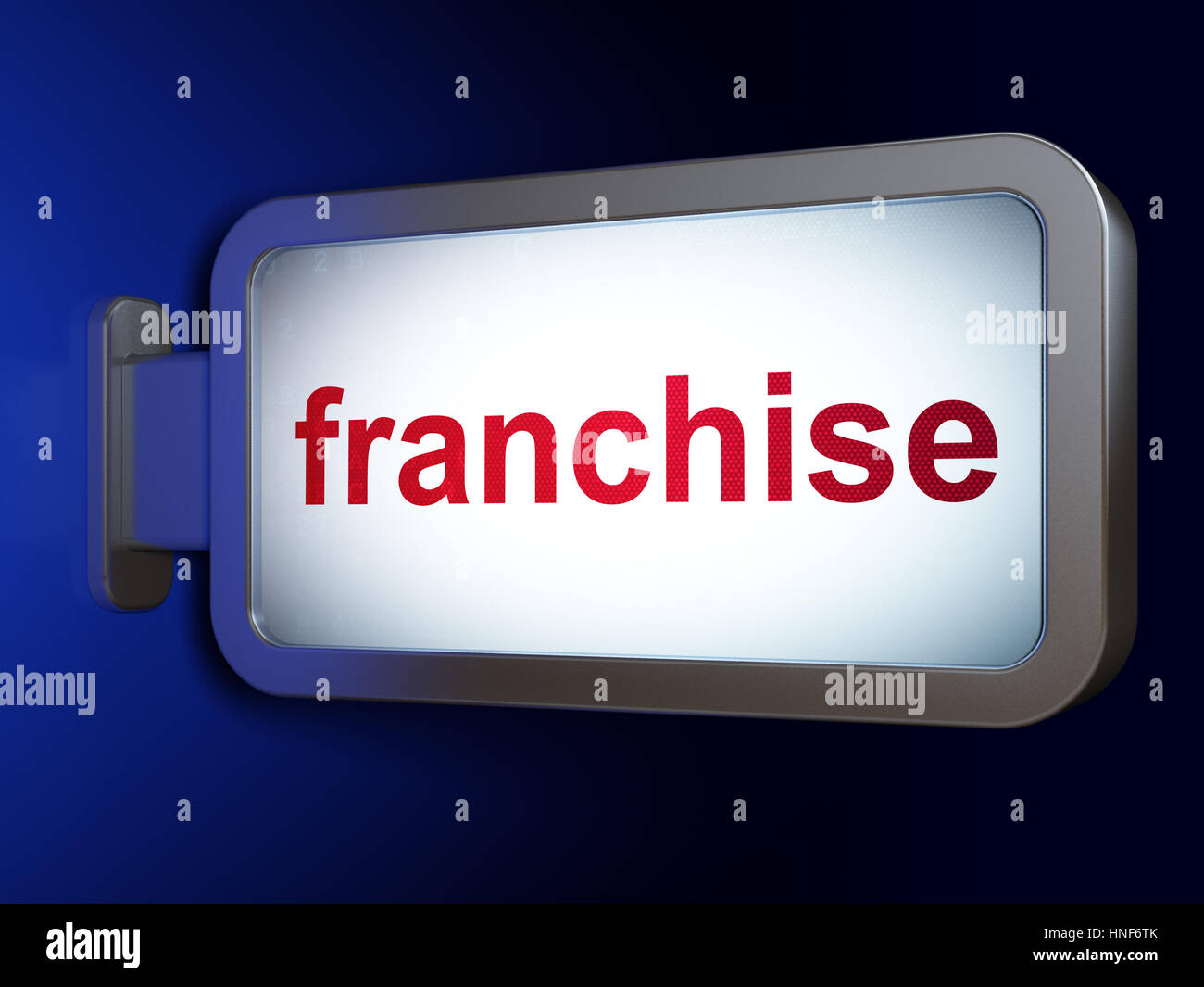 Business concept: Franchise on advertising billboard background, 3D ...