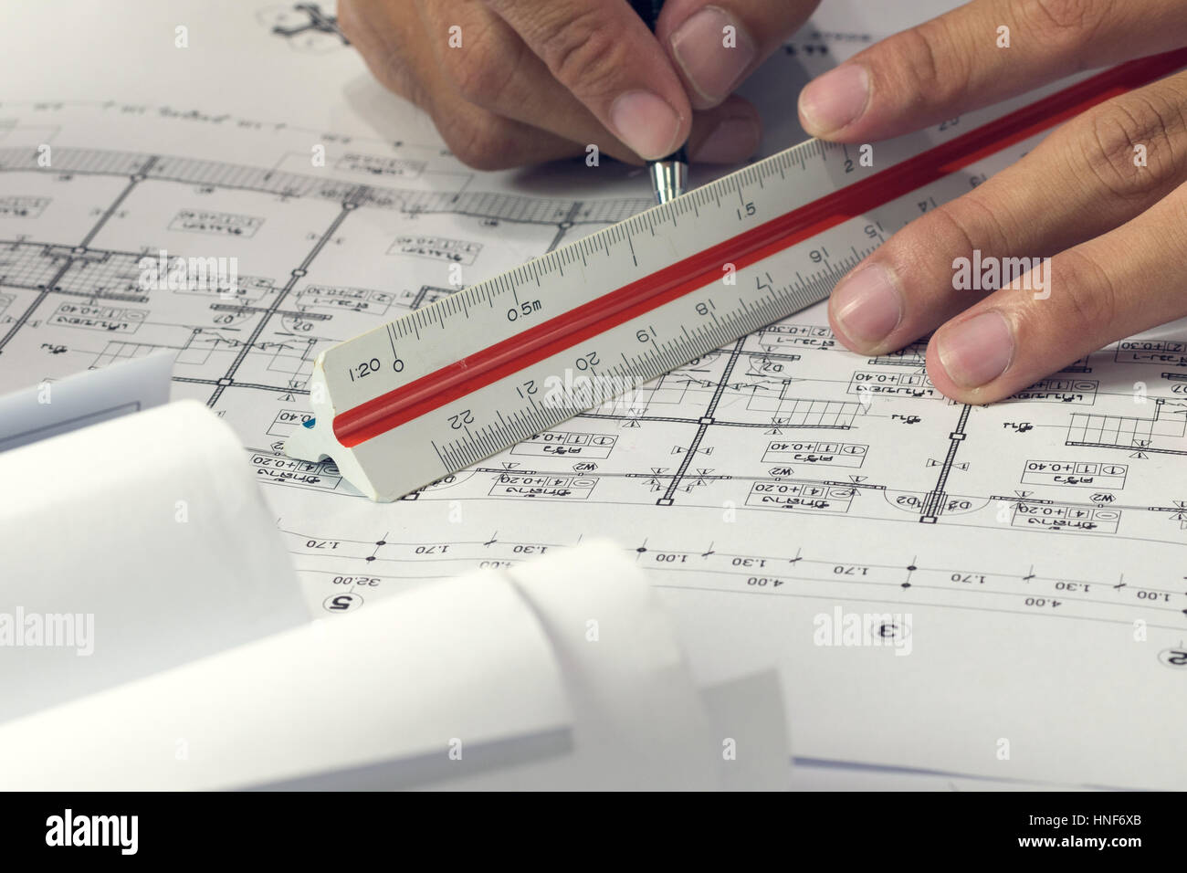 Architectural project in progress. Engineering concept Stock Photo - Alamy