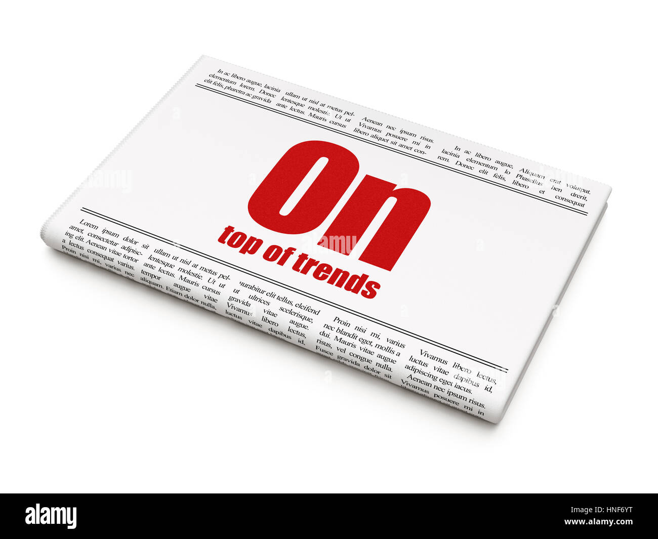 Finance concept: newspaper headline On Top of trends on White ...