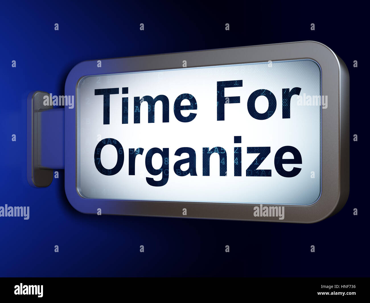 Timeline concept: Time For Organize on advertising billboard background ...