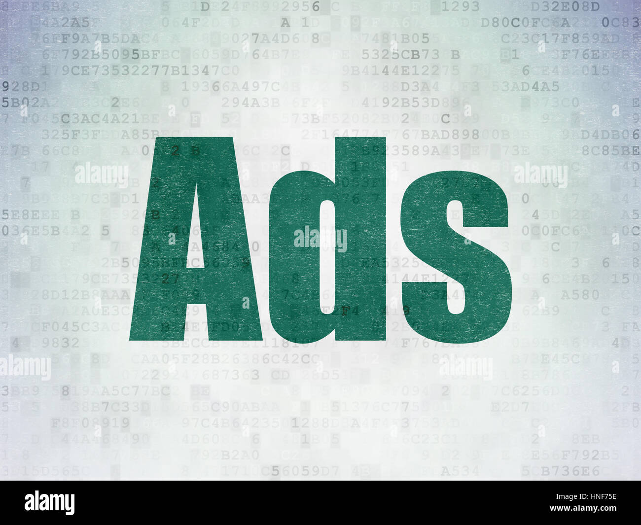 Advertising concept: Painted green word Ads on Digital Data Paper ...