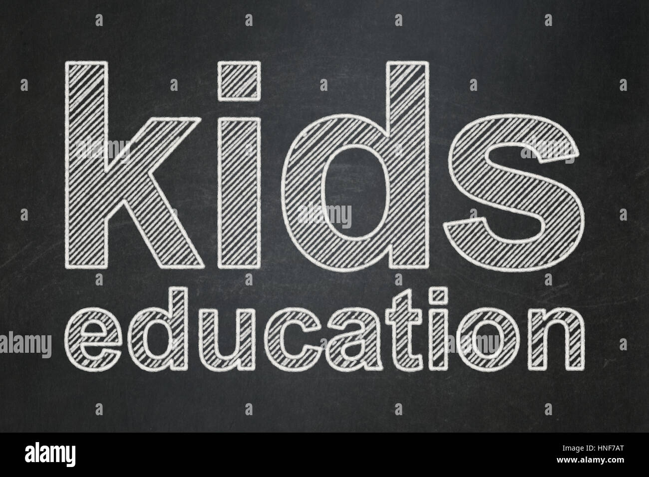 Studying concept: text Kids Education on Black chalkboard background ...
