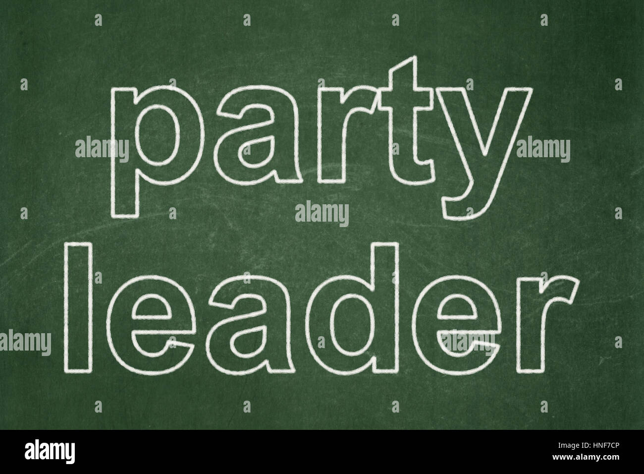 Political concept: text Party Leader on Green chalkboard background ...