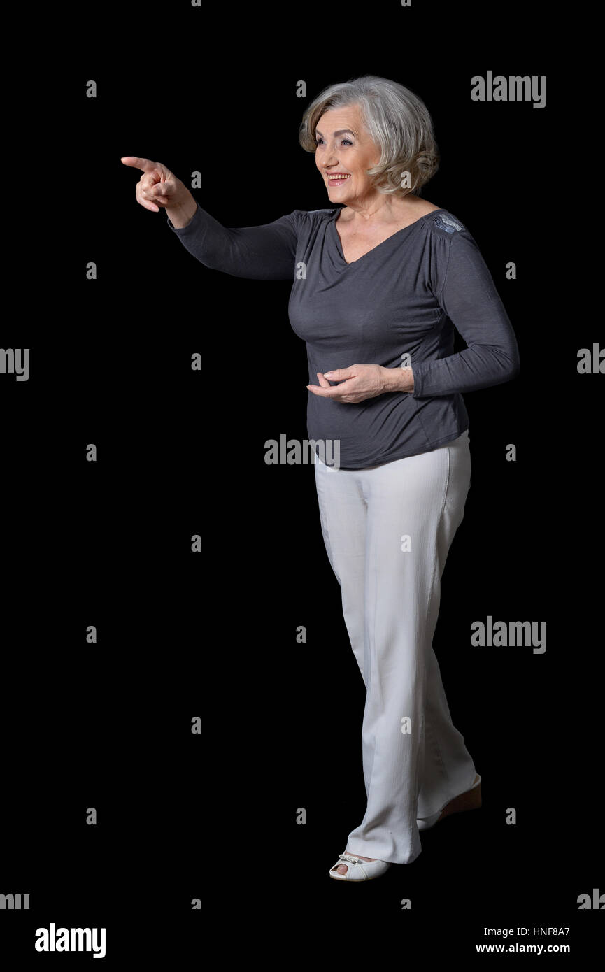 full height portrait of mature woman Stock Photo - Alamy