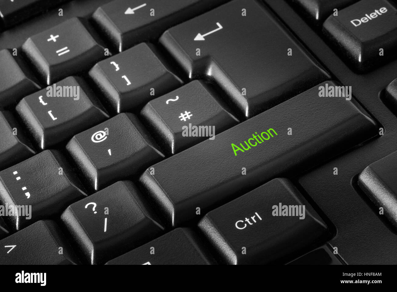 Computer Keyboard with Auction Key Stock Photo - Alamy