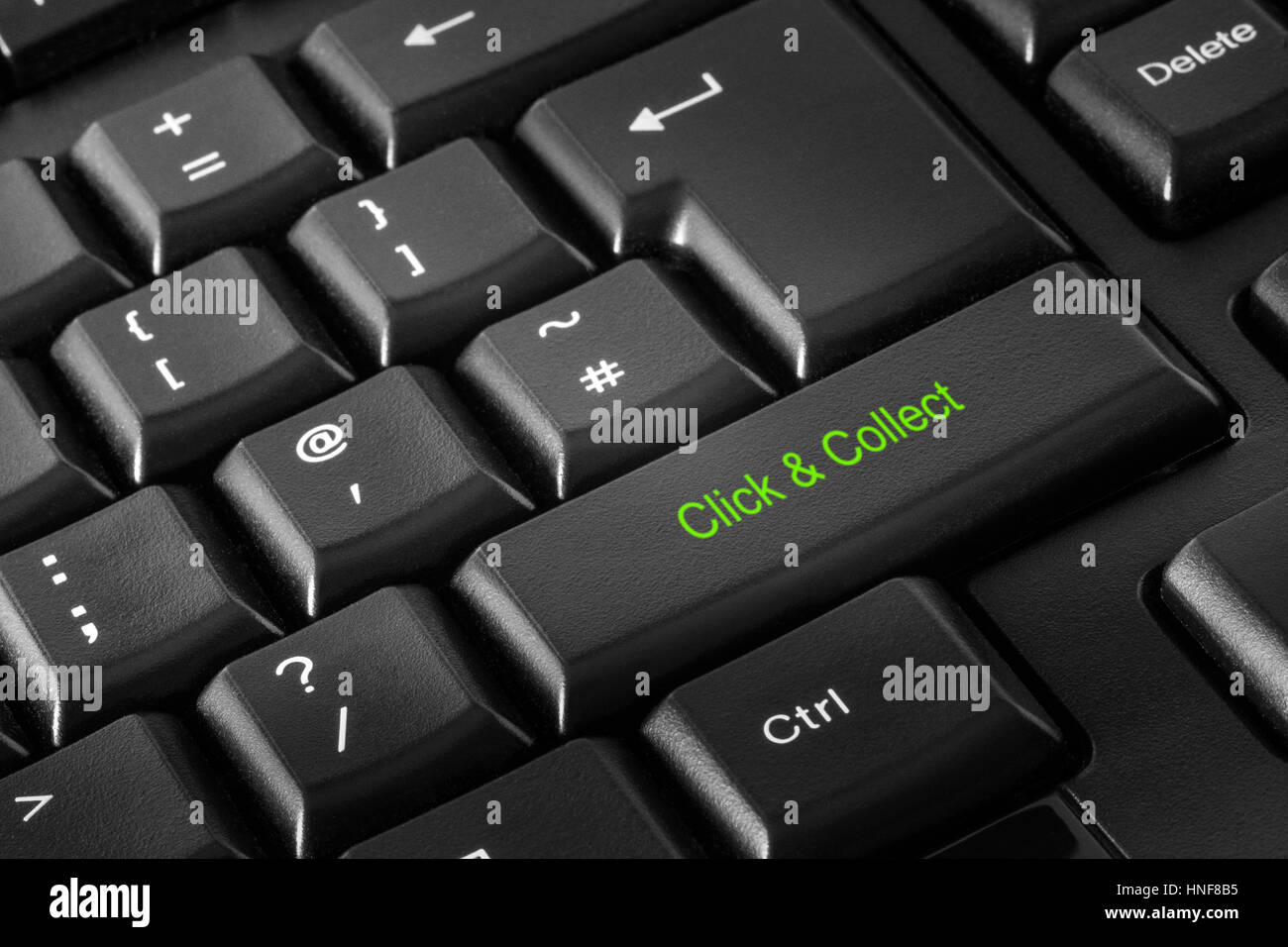 Computer Keyboard with Click & Collect Key Stock Photo - Alamy