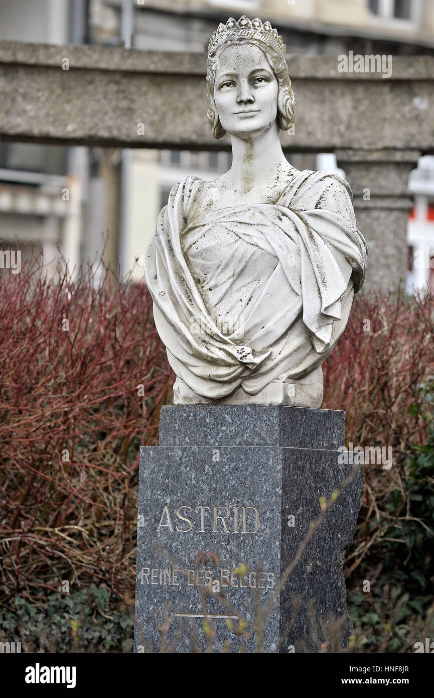 BEGLIUM, ARLON : Illustration shows the Bust of the Belgian Queen ...