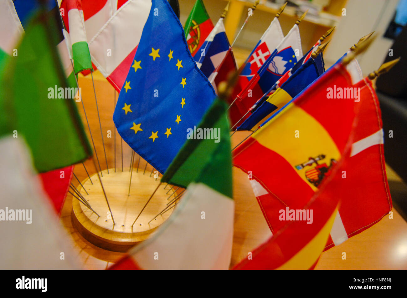 Illustrattion of European Union member country flags Stock Photo - Alamy