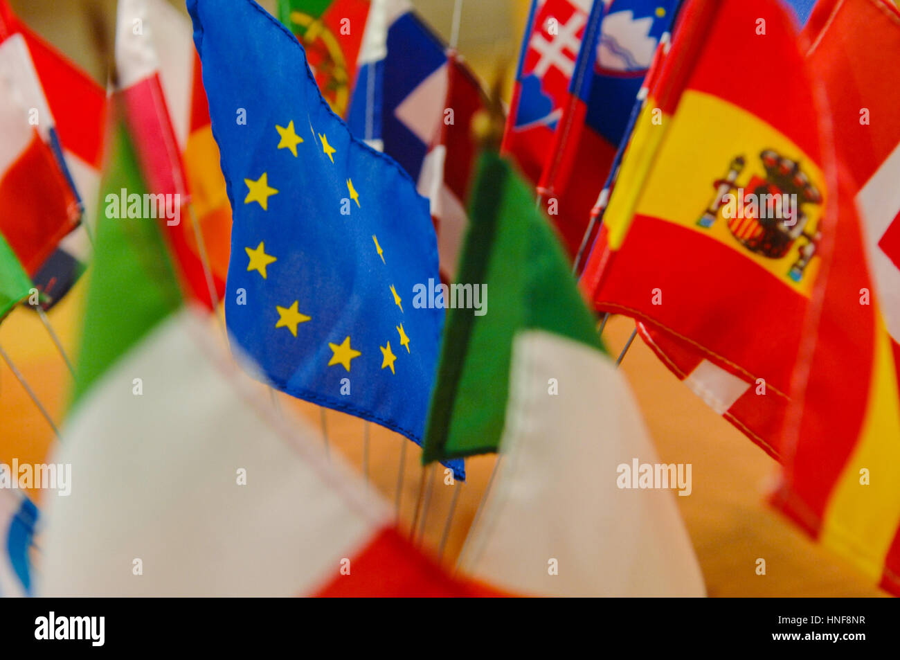 Illustrattion of European Union member country flags Stock Photo - Alamy