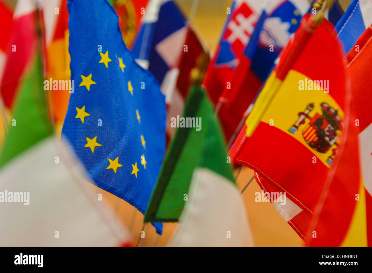 Illustrattion of European Union member country flags Stock Photo - Alamy