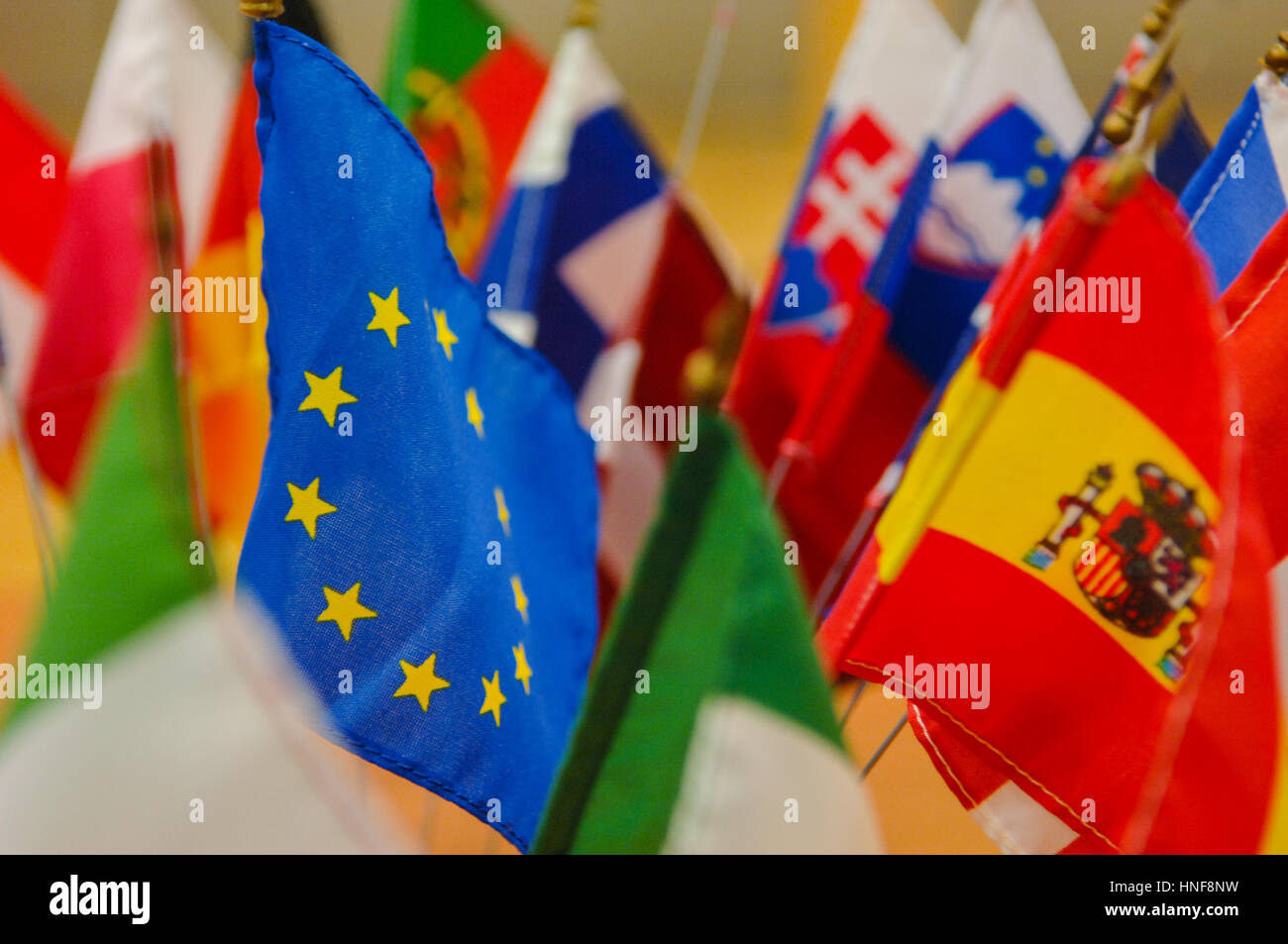 Illustrattion of European Union member country flags Stock Photo - Alamy