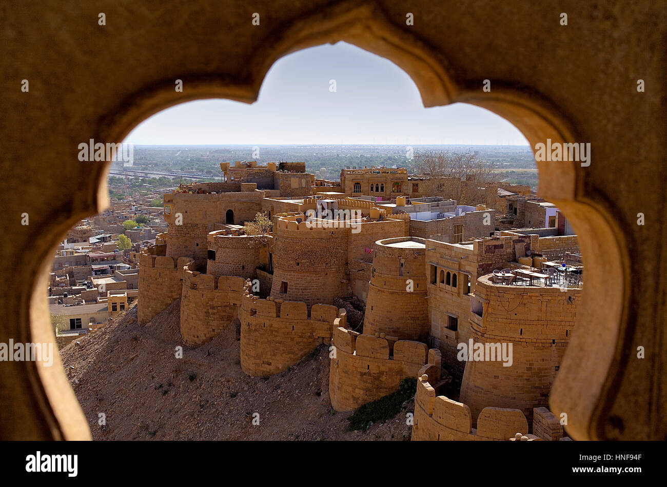 Framed, townscape, Fort,Jaisalmer, Rajasthan, India Stock Photo - Alamy