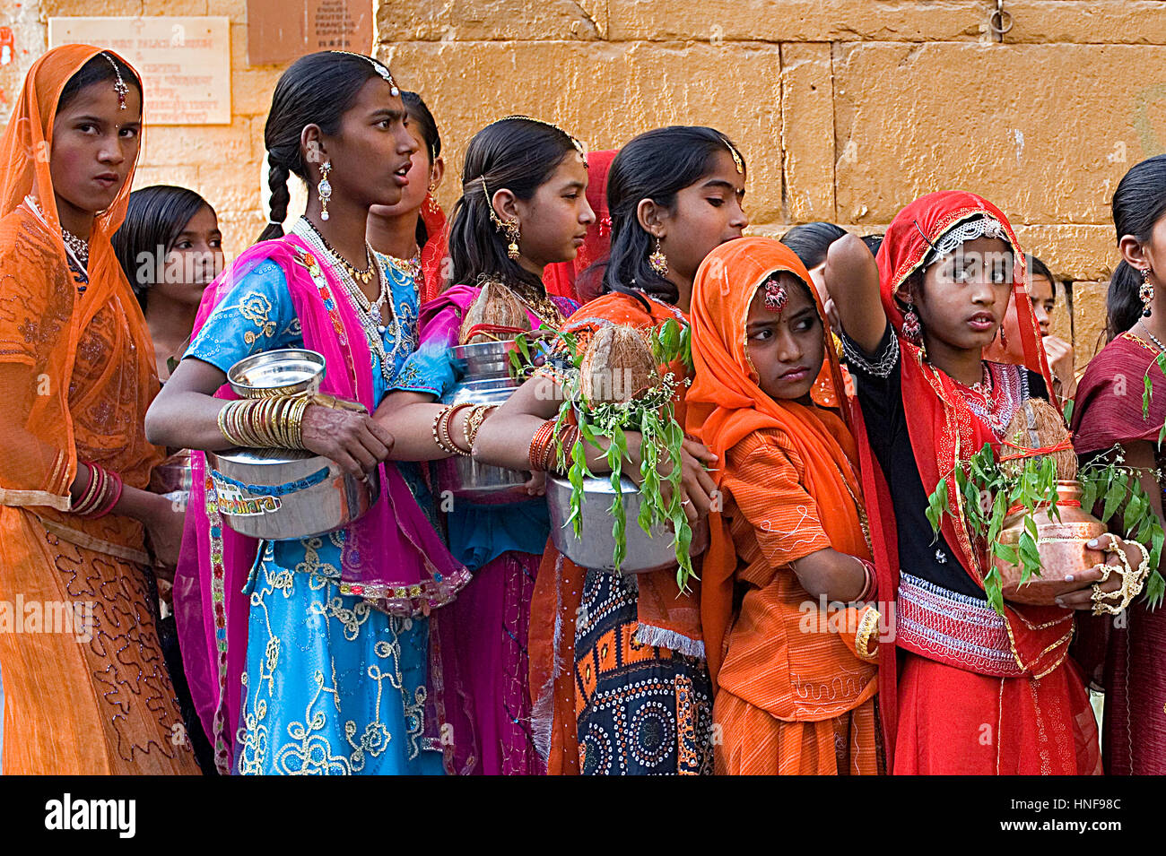 Gangaur festival,parade inside the Fort near Raj Mahal (Royal Palace ...