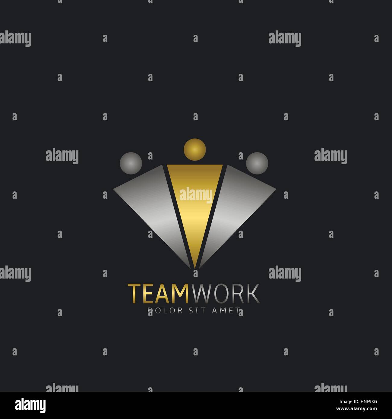 Teamwork concept logo template Stock Vector Image & Art - Alamy