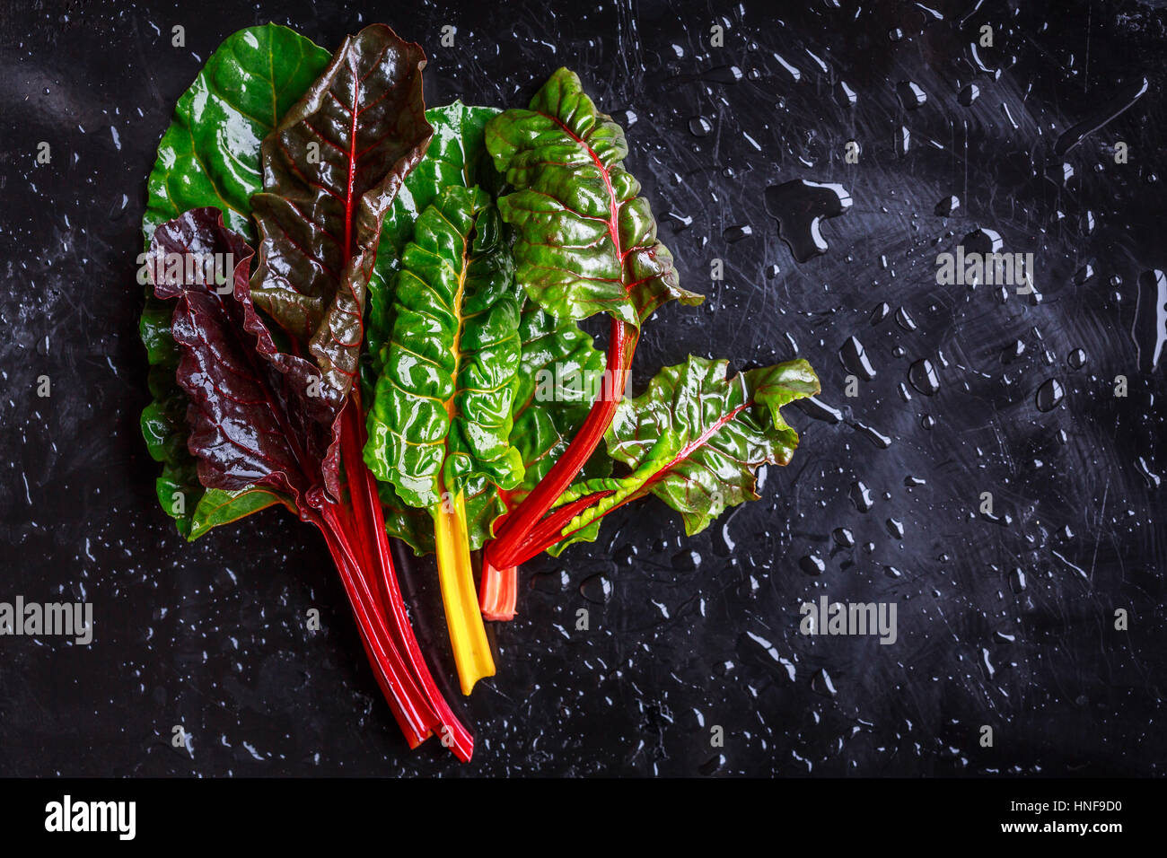 Assorted varieties of chard Stock Photo - Alamy