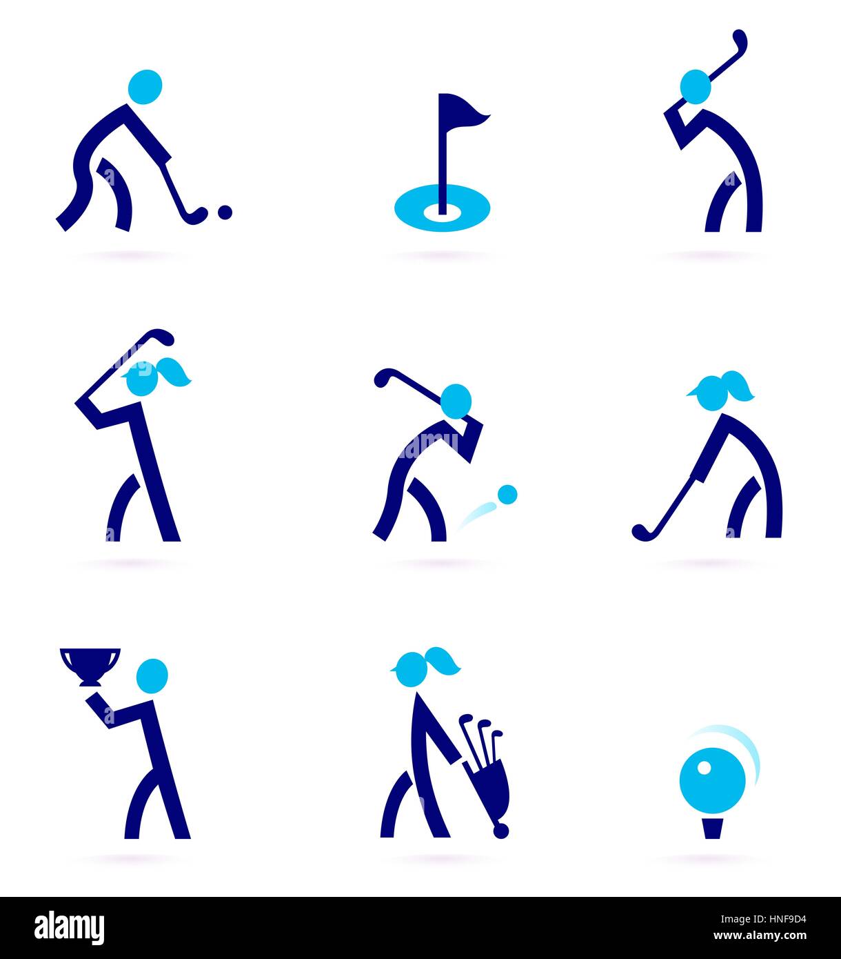 Golf icons hi-res stock photography and images - Alamy