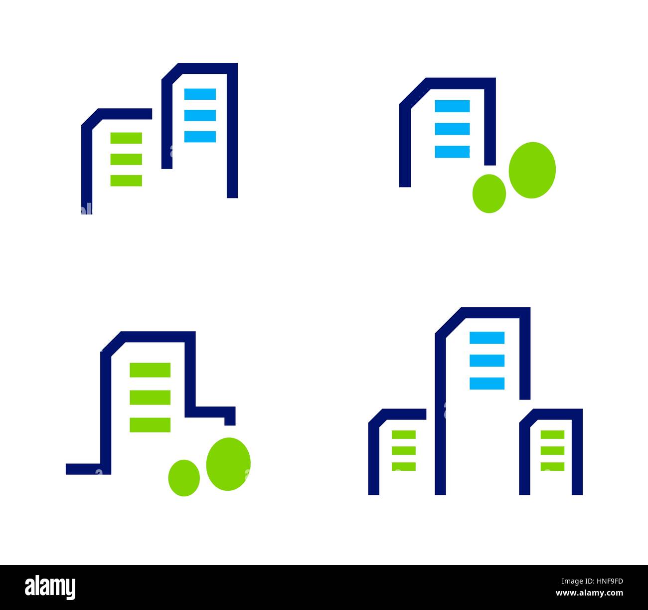 Residential houses icons / Design on WHITE Stock Photo - Alamy